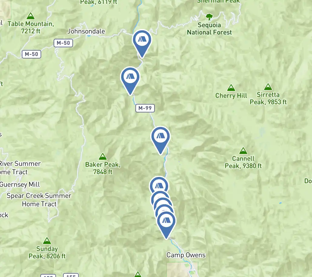 Finding a Kern River camping site is now improved thanks to Recreation ...